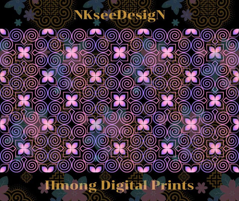 Seamless Hmong Ethnic Patterns for Carpets, Clothing, Fabrics, Textures ...