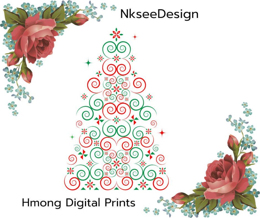 Hmong Christmas Tree Design, Hmong Pattern Design, Hmong Product, Hmong ...
