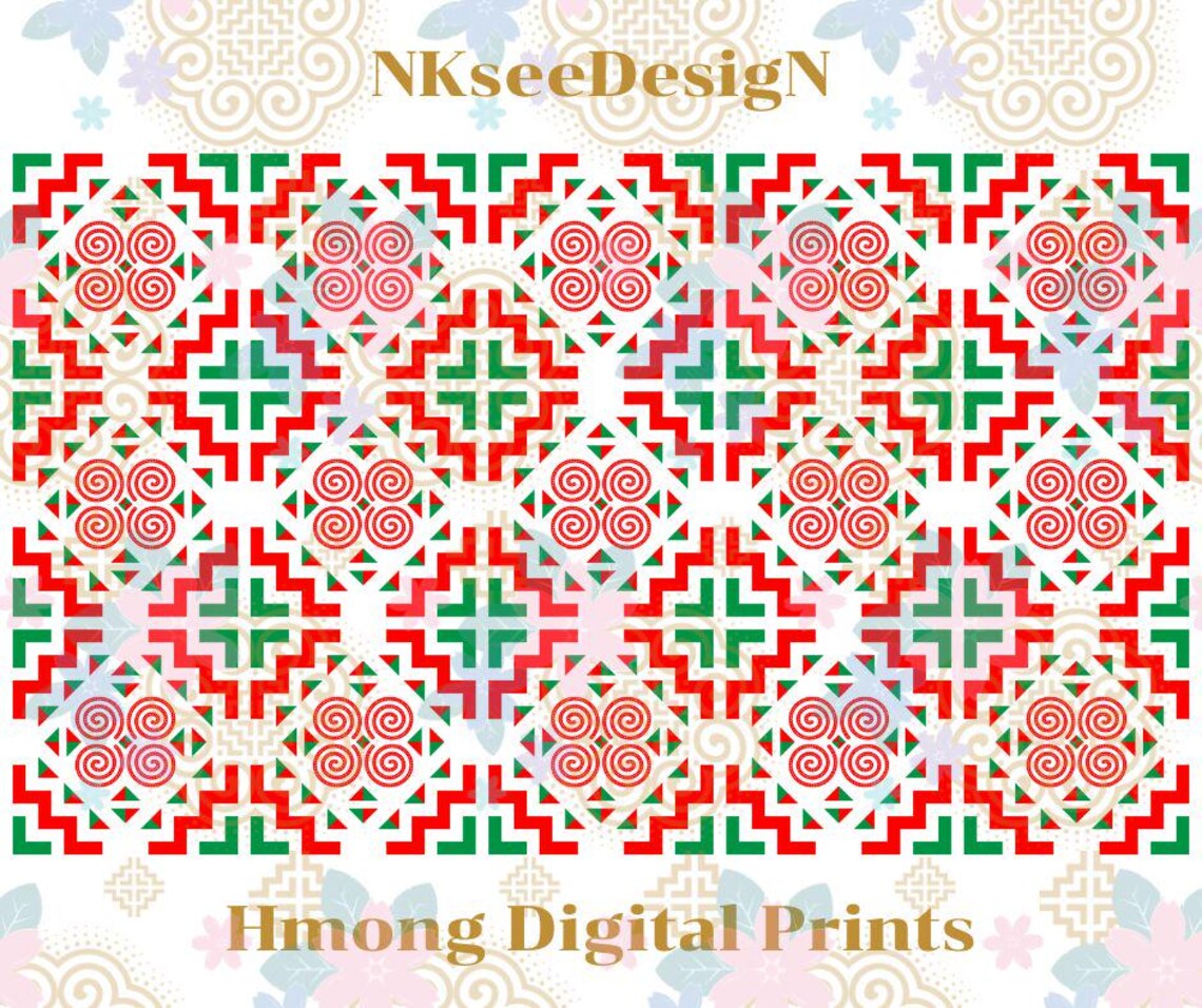 Hmong Ethnic Pattern Design (PNG, JPG, EPS Digital Download) - Etsy