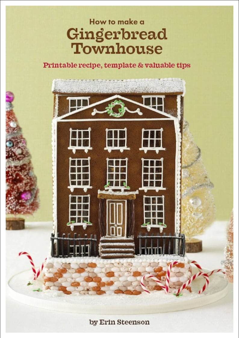 How to Make a Gingerbread Townhouse House. Printable A4 Recipe ...