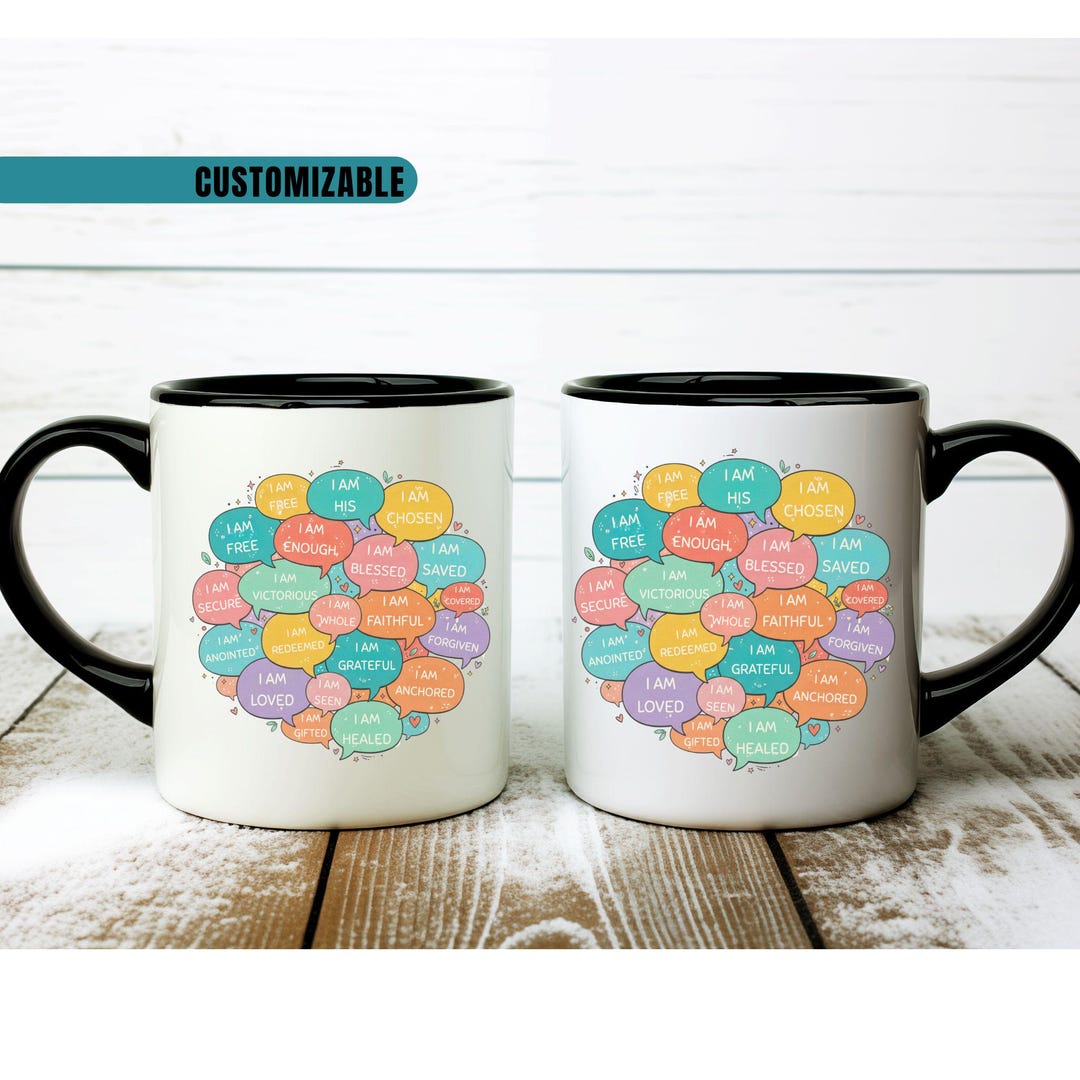 Affirmation Cup, Motivational Self Care Gift, Custom Name Mug ...