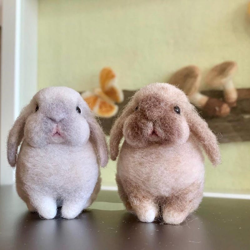 Needle Felted Rabbit - Etsy
