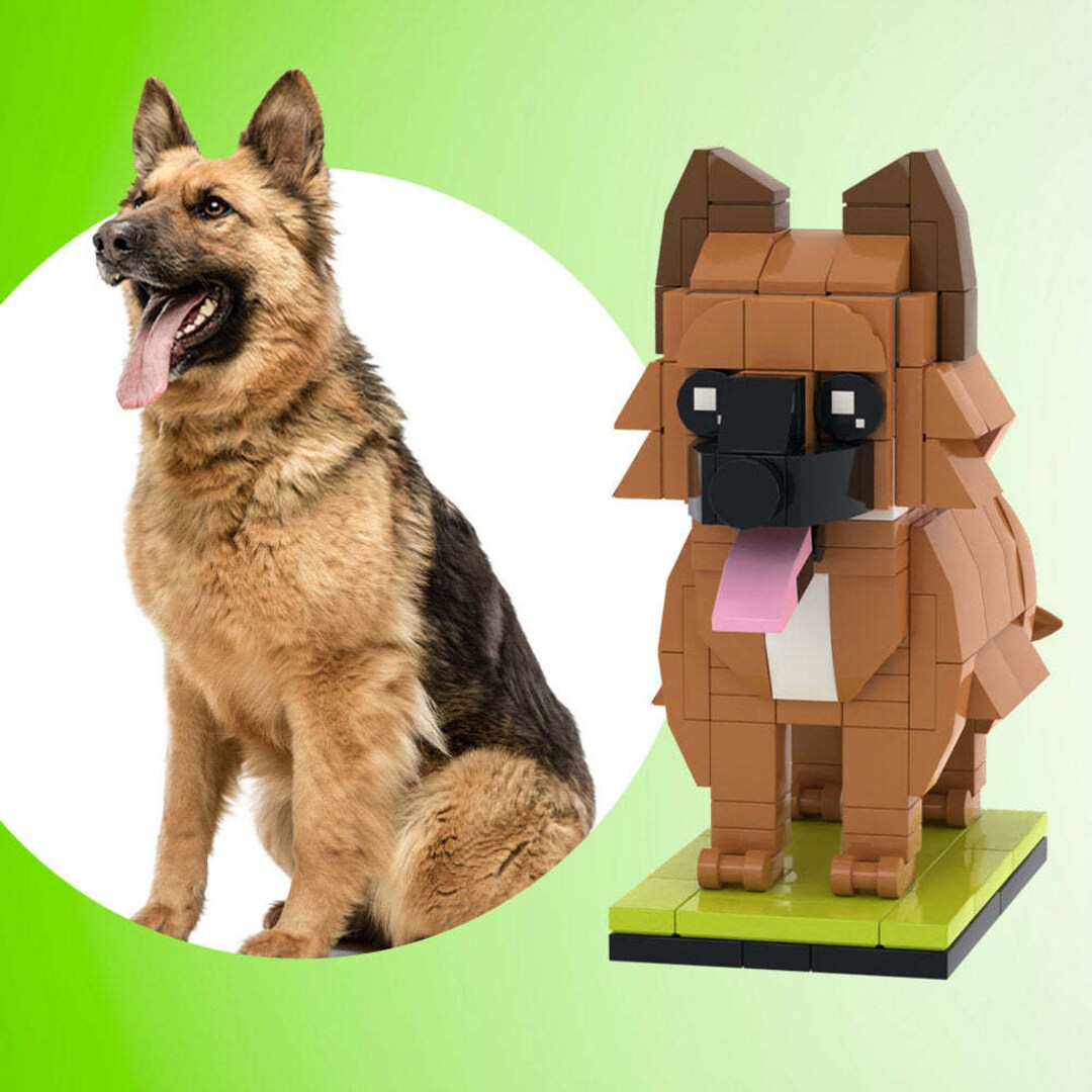 Fully Customisable German Shepherd Brick Figures Personalised Dog ...