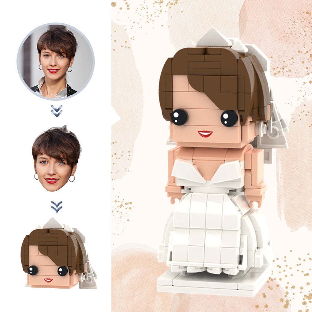 Custom Bride Brick Figurine, Custom Wedding Keepsake, Personalised ...