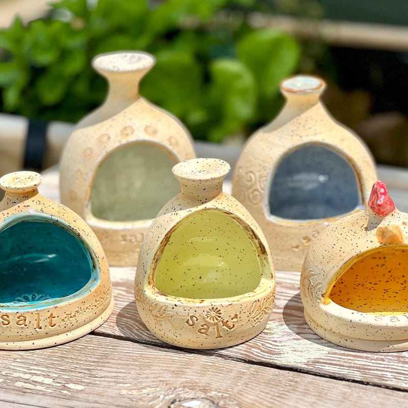 Ceramic Salt Pig Orange - Etsy