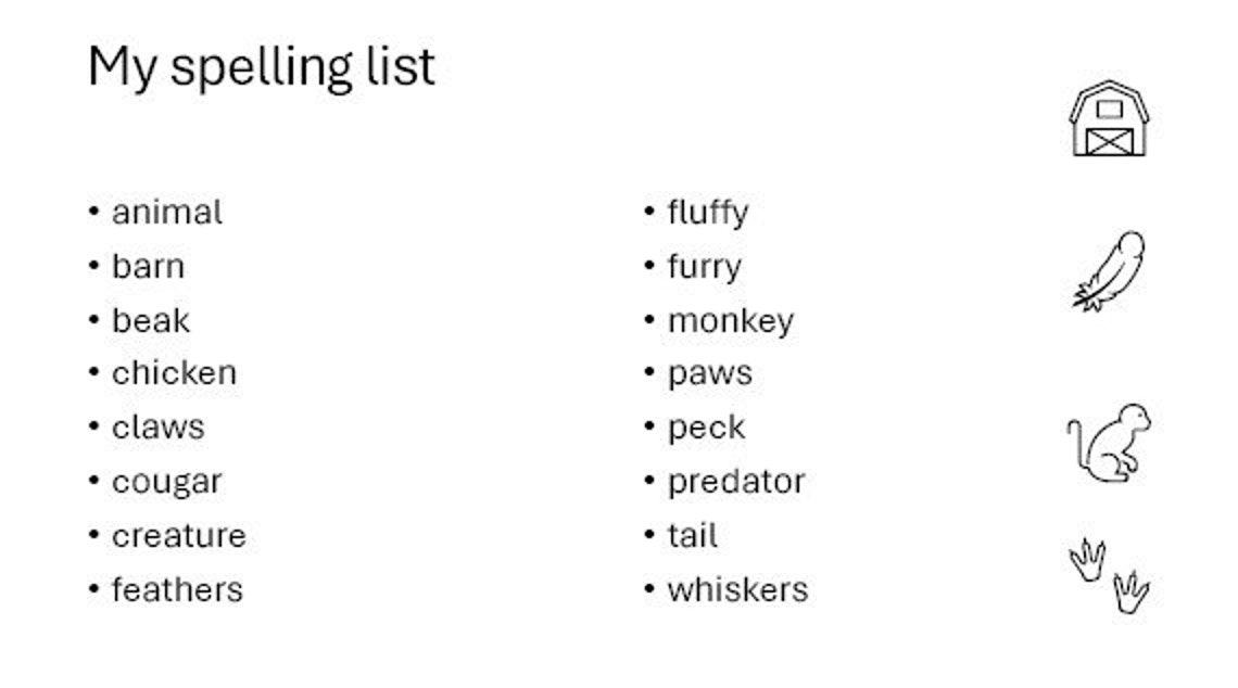 Grade 3 Spelling: Animal Words | Printable Teaching Resources. Includes ...
