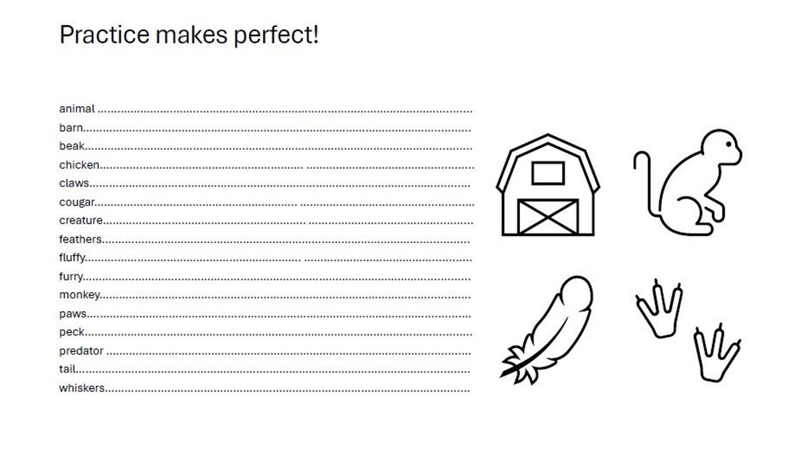 Grade 3 Spelling: Animal Words | Printable Teaching Resources. Includes ...