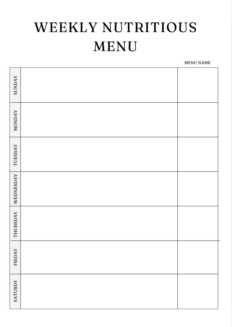 Nutrition Planner - Etsy