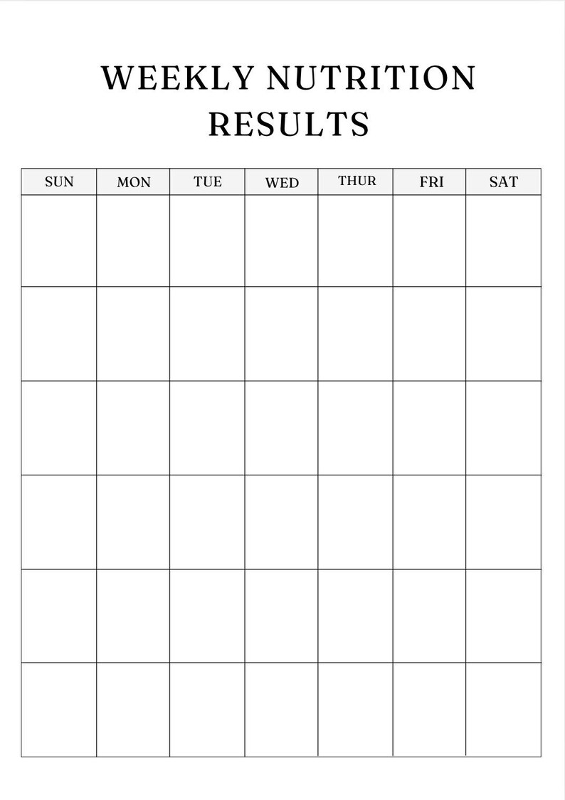 Nutrition Planner - Etsy
