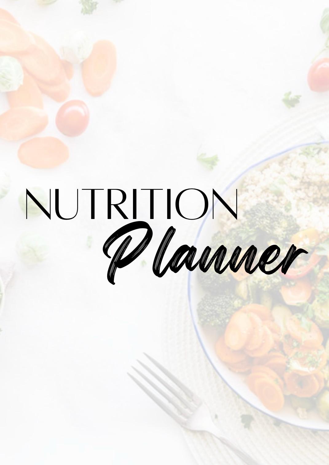 Nutrition Planner - Etsy