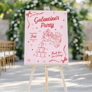 Valentines Party Welcome Sign, Welcome Poster for Valentines Day Party ...