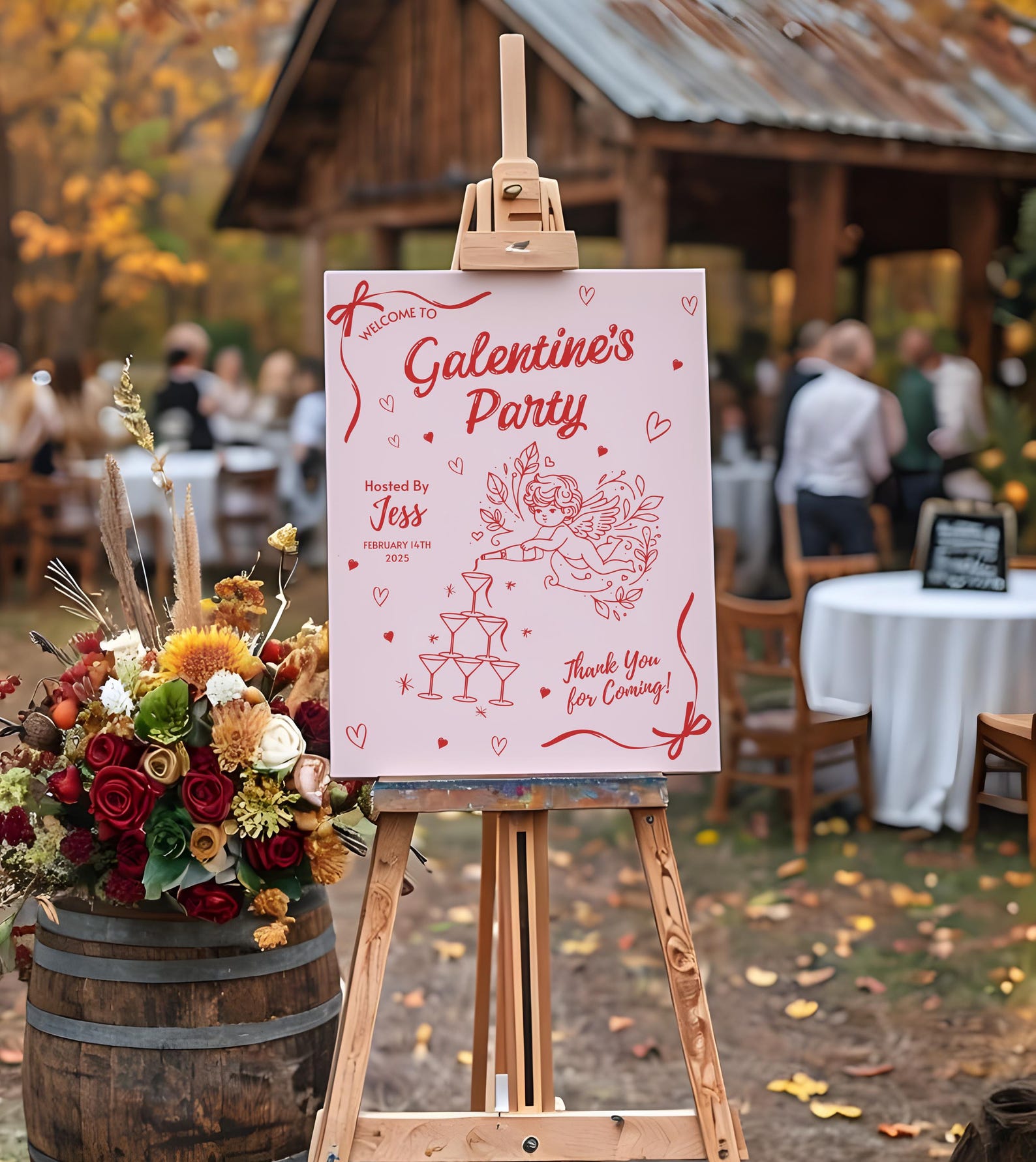 Valentines Party Welcome Sign, Welcome Poster for Valentines Day Party ...