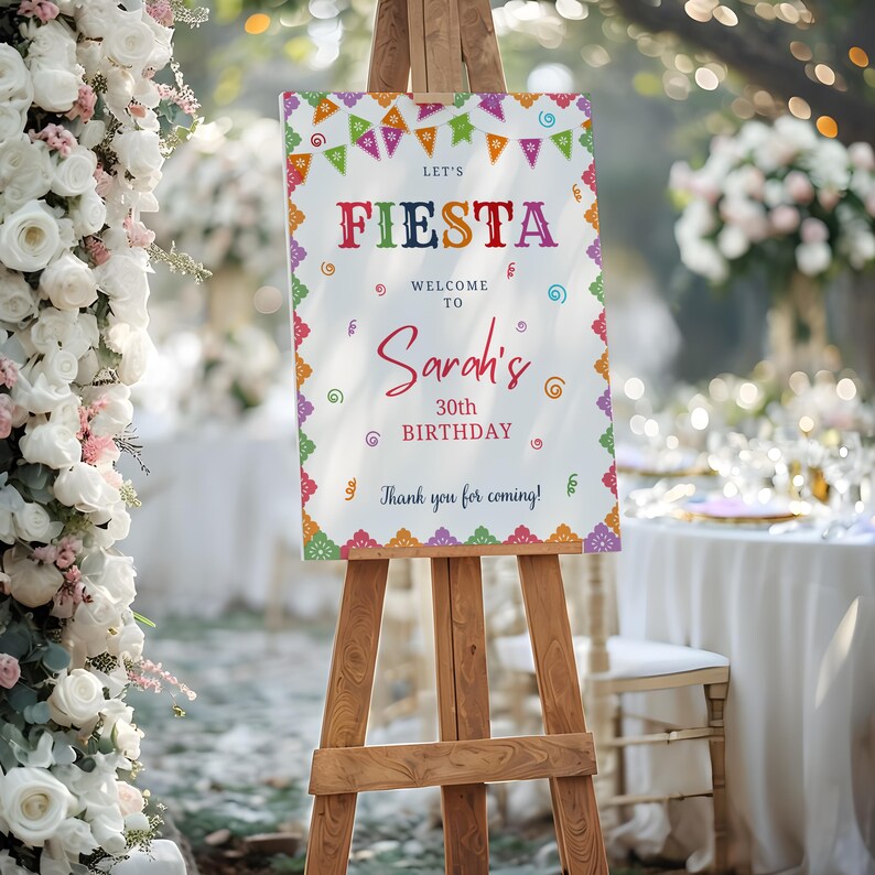 Fiesta Welcome Sign Template, Fiesta Party Welcome Sign, Welcome Poster ...