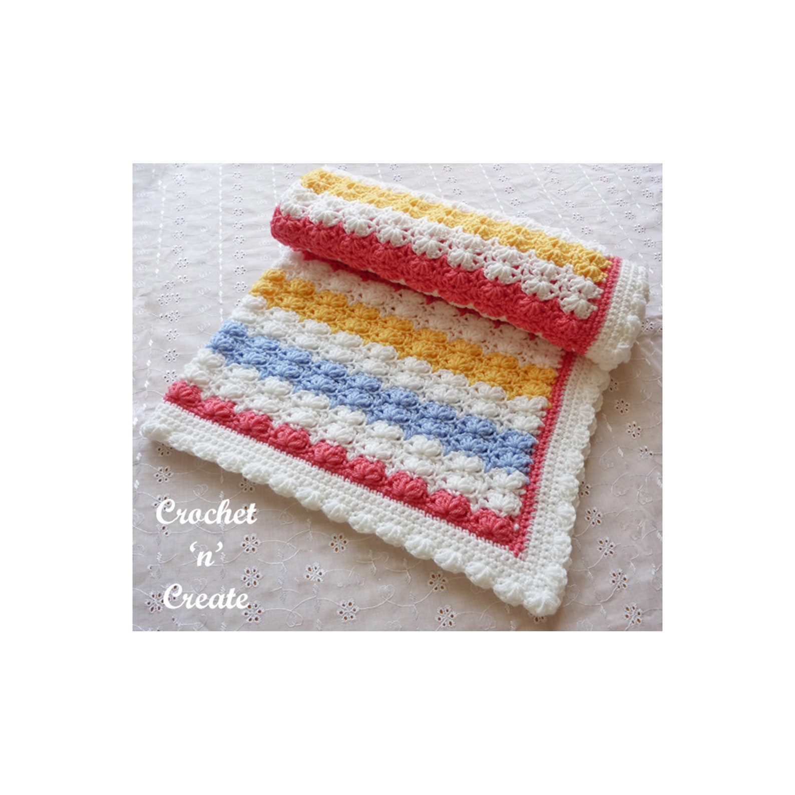 Crochet Four Color Baby Blanket Crochet Pattern DOWNLOAD P72 | Etsy