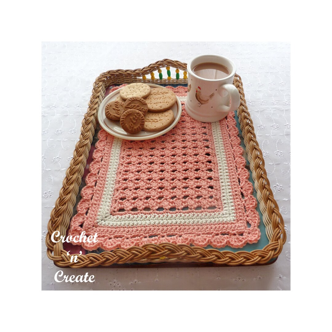 Crochet Tray Cloth Crochet Pattern DOWNLOAD CNC282 - Etsy