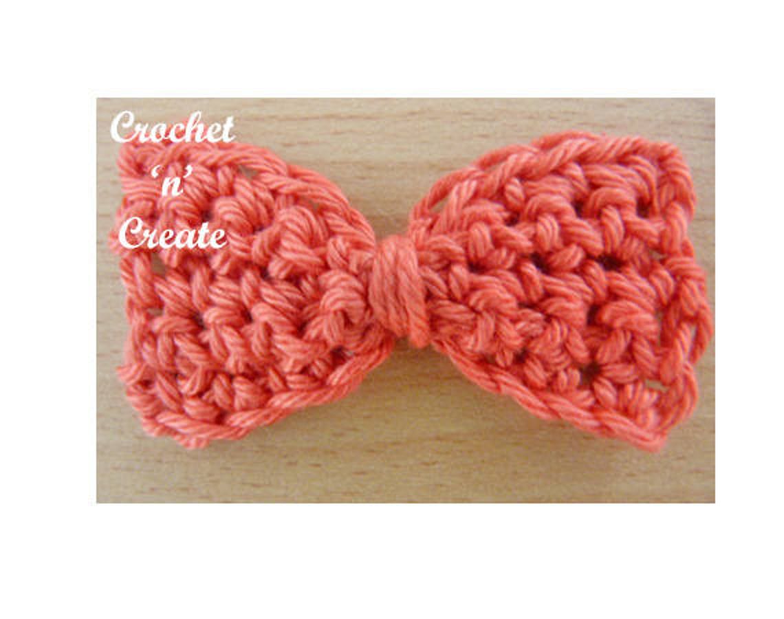 Small Bow Crochet Pattern DOWNLOAD CNC38 | Etsy