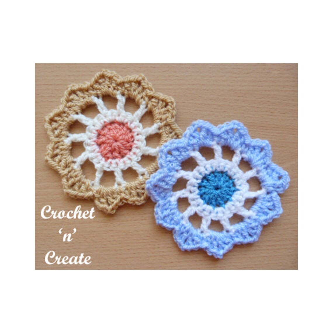 Crochet Flower Wheel Crochet Pattern DOWNLOAD CNC123 | Etsy