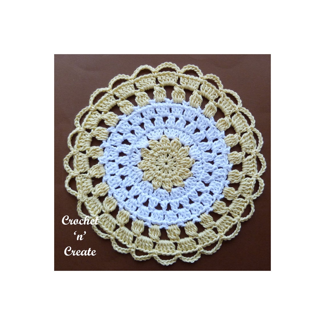 Crochet Cotton Lace Doily Crochet Pattern DOWNLOAD CNC171 - Etsy