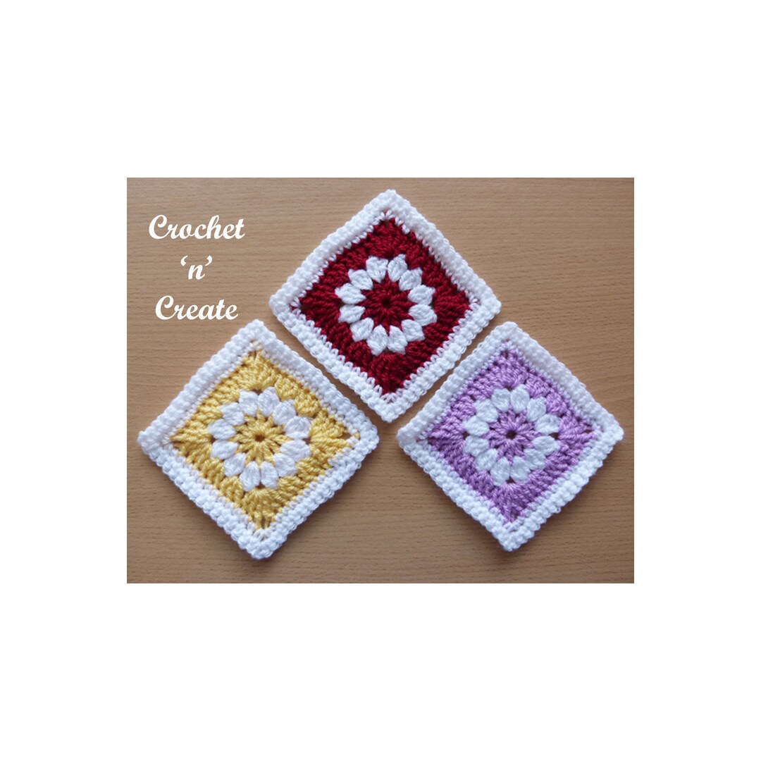 Crochet Two Color Cluster Square Crochet Pattern DOWNLOAD P82 - Etsy