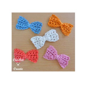 Small Bow Crochet Pattern DOWNLOAD CNC38 - Etsy