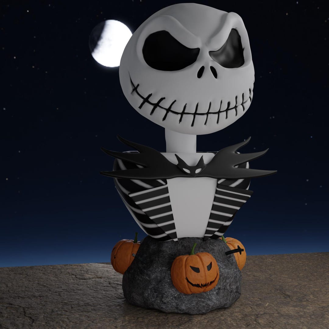 STL File Jack Skellington Fan Art | Creative Decoration for Your Home ...