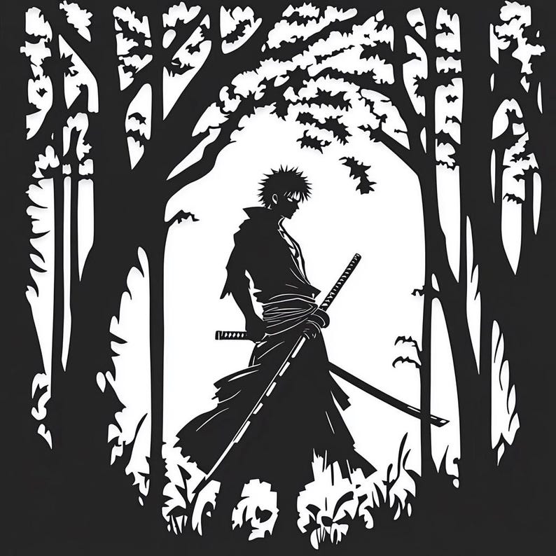 Archivo Roronoa Zoro SVG y DXF para grabado láser, imágenes ...