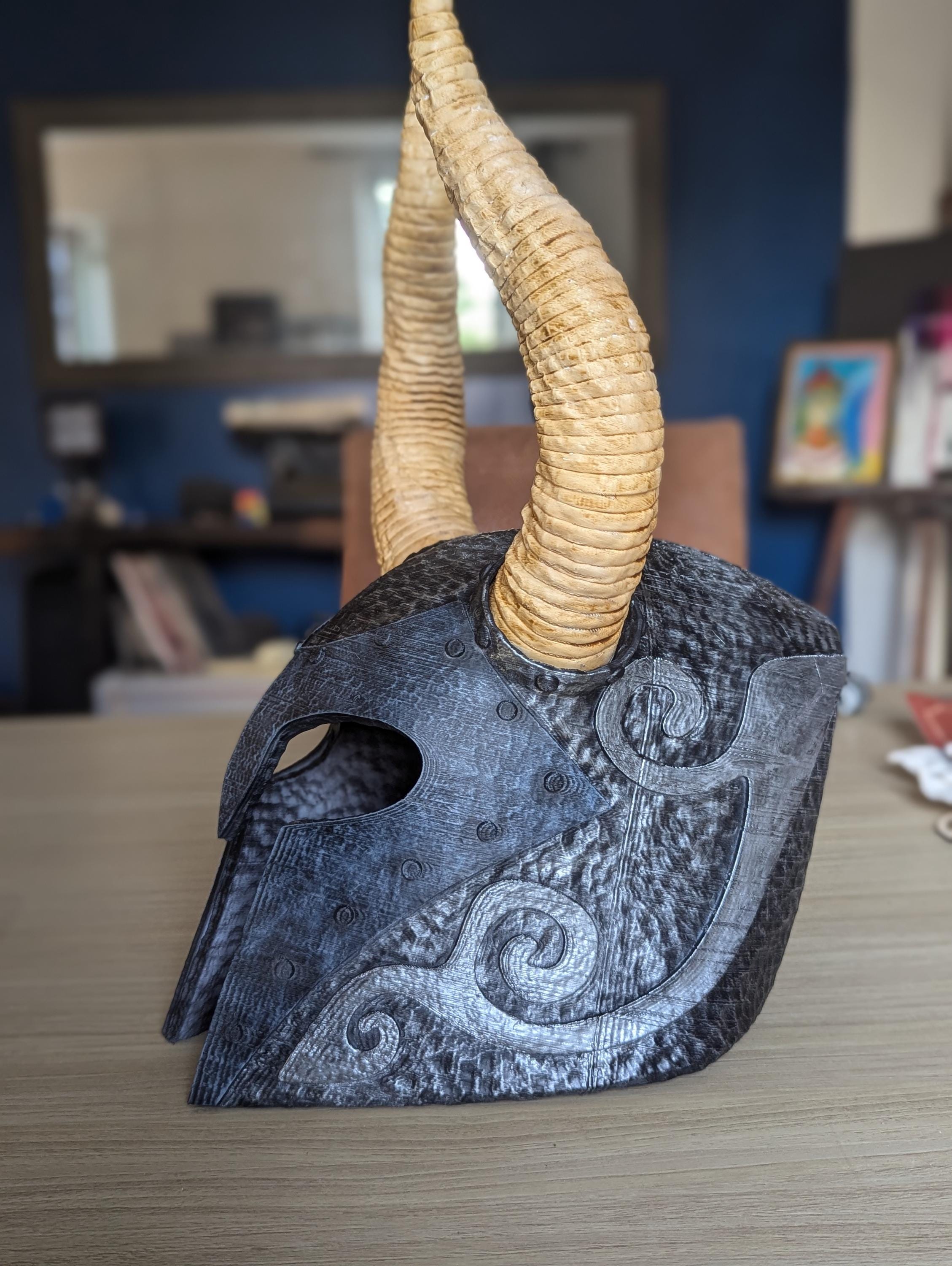3D Printing STL File, Detailed Model of Skyrim Viking Helmet Ideal for ...