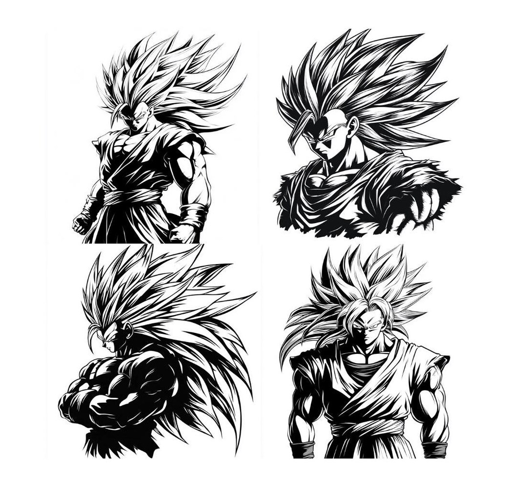 Archivos Sangoku SVG, pack de 4 imágenes, imágenes prediseñadas de ...