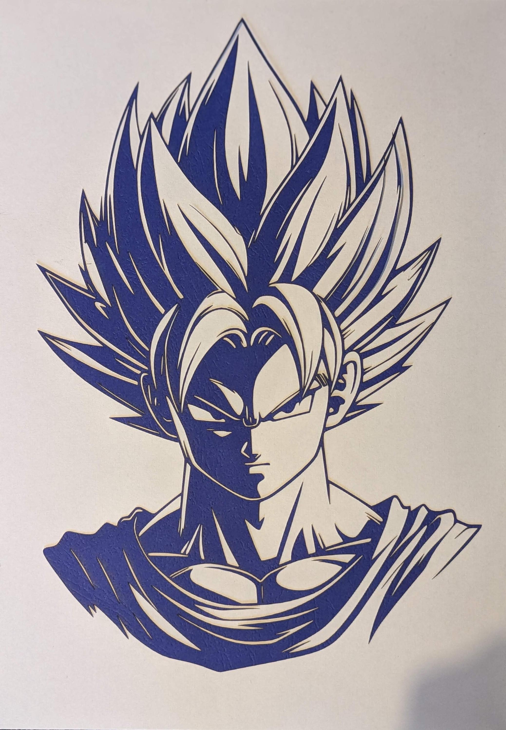 Goku SVG File, for Laser Cutting, Wall Art for Home Decoration - Etsy UK