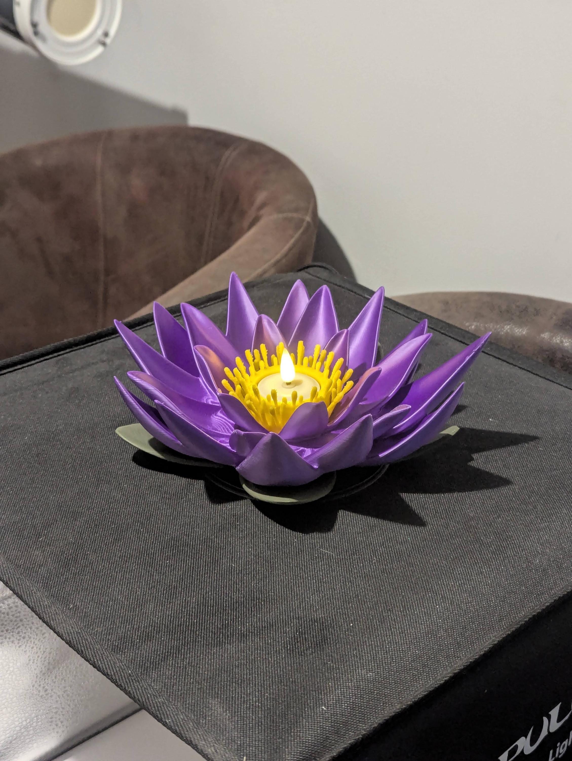 3d Print Files Decorative Flower- Lotus Candle Holder 3D Model - Zen ...