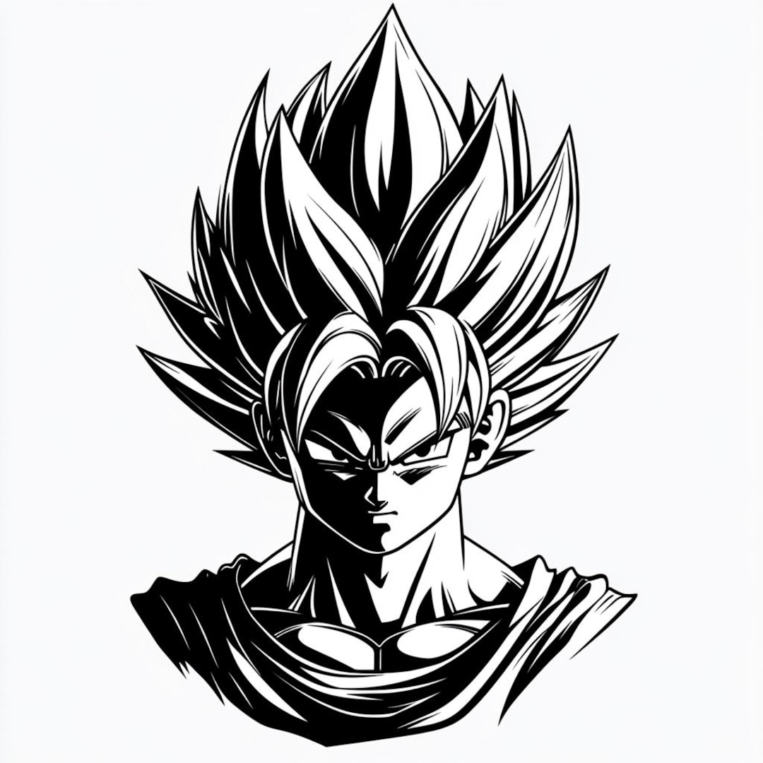 Goku SVG File, for Laser Cutting, Wall Art for Home Decoration - Etsy