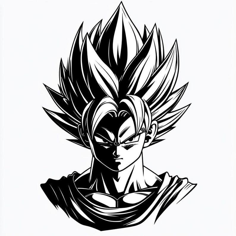 Goku SVG File, for Laser Cutting, Wall Art for Home Decoration - Etsy UK