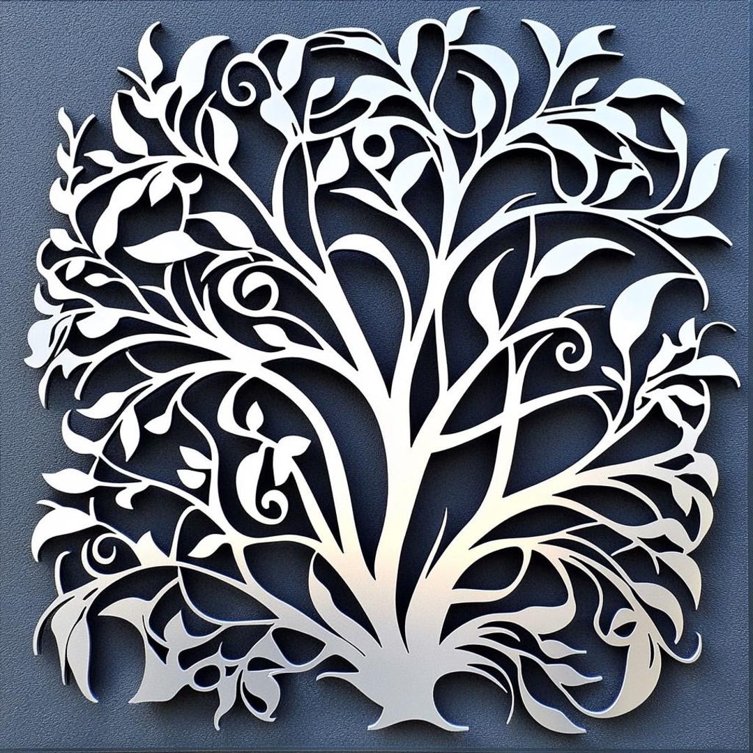 Laser Cut Wall Art - Tree of Life Digital File, Elegant Design for Home ...