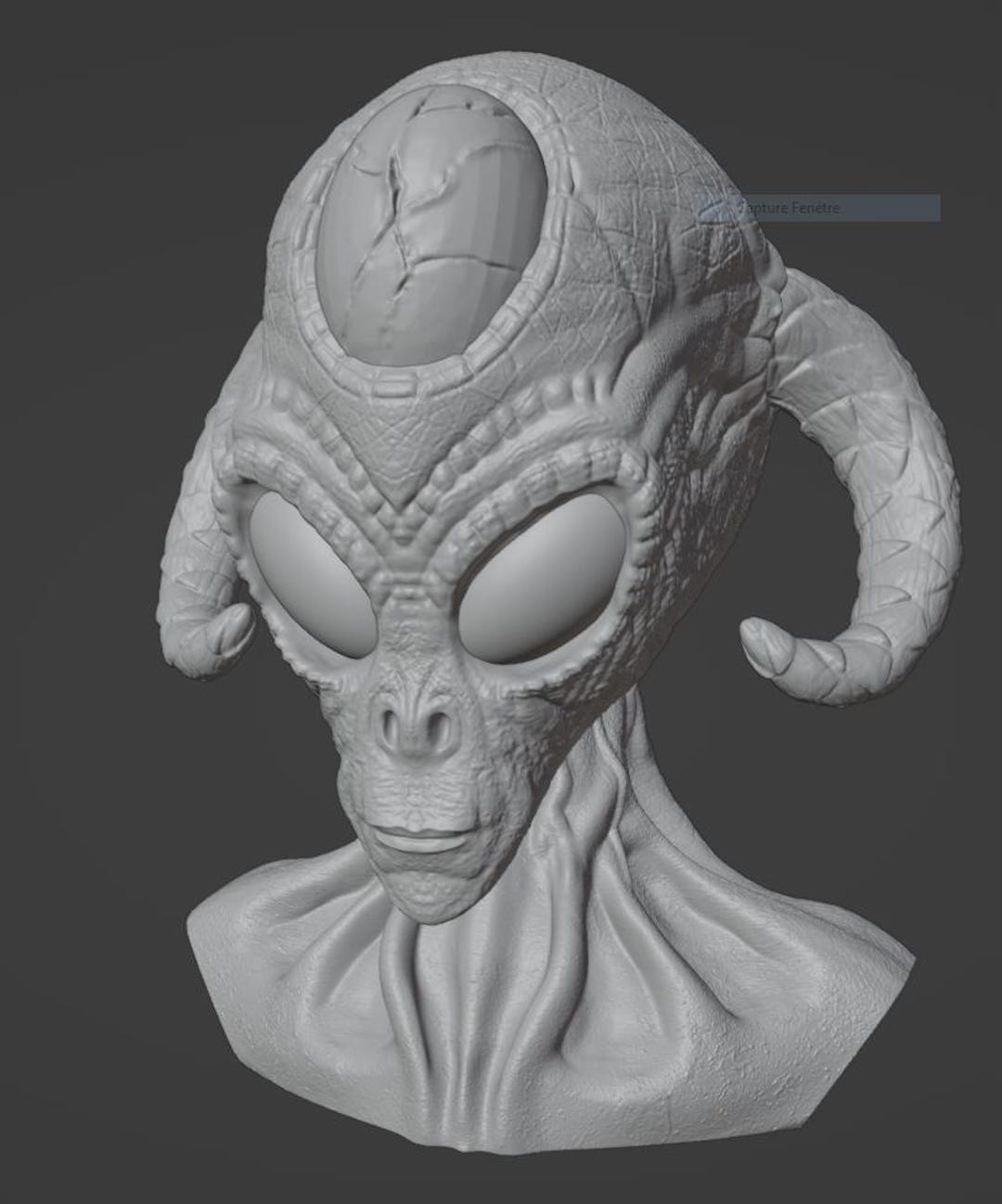 Alien Bust STL File, Detailed Model for 3D Printing, Ideal for Alien ...