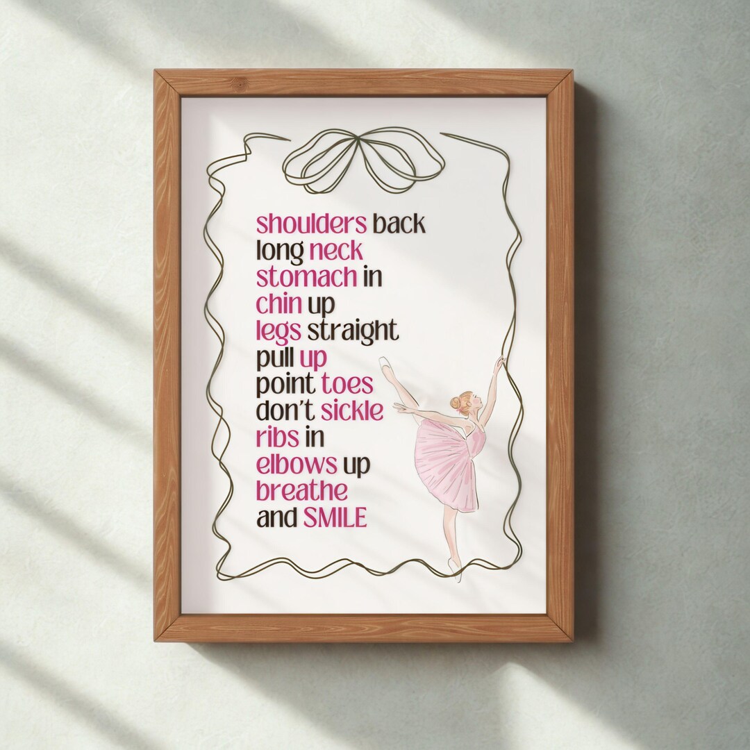 Ballet Corrections Poster – Dance Studio Wall Art, Dancer Gift - Etsy