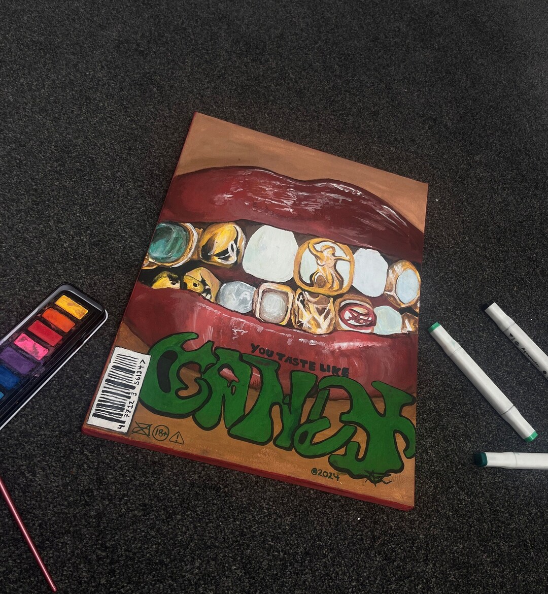 Orignial Hand-painted Graffiti Style Canvas Piece - Etsy