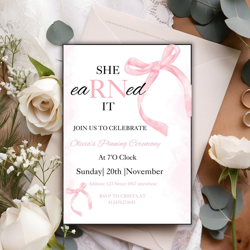 Nurse Pinning Invitations - Etsy