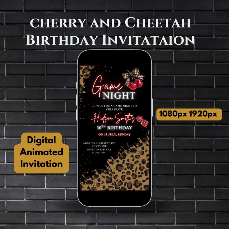 Leopard and Cherry Theme - Etsy