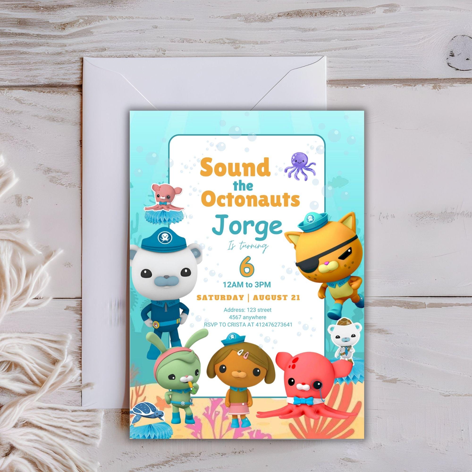 Editable Octonauts Birthday Party Invitation Template, Octonauts ...