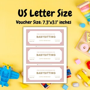 Editable Babysitting Coupon Template, Babysitting Voucher, Babysitting Date Night Coupon ...
