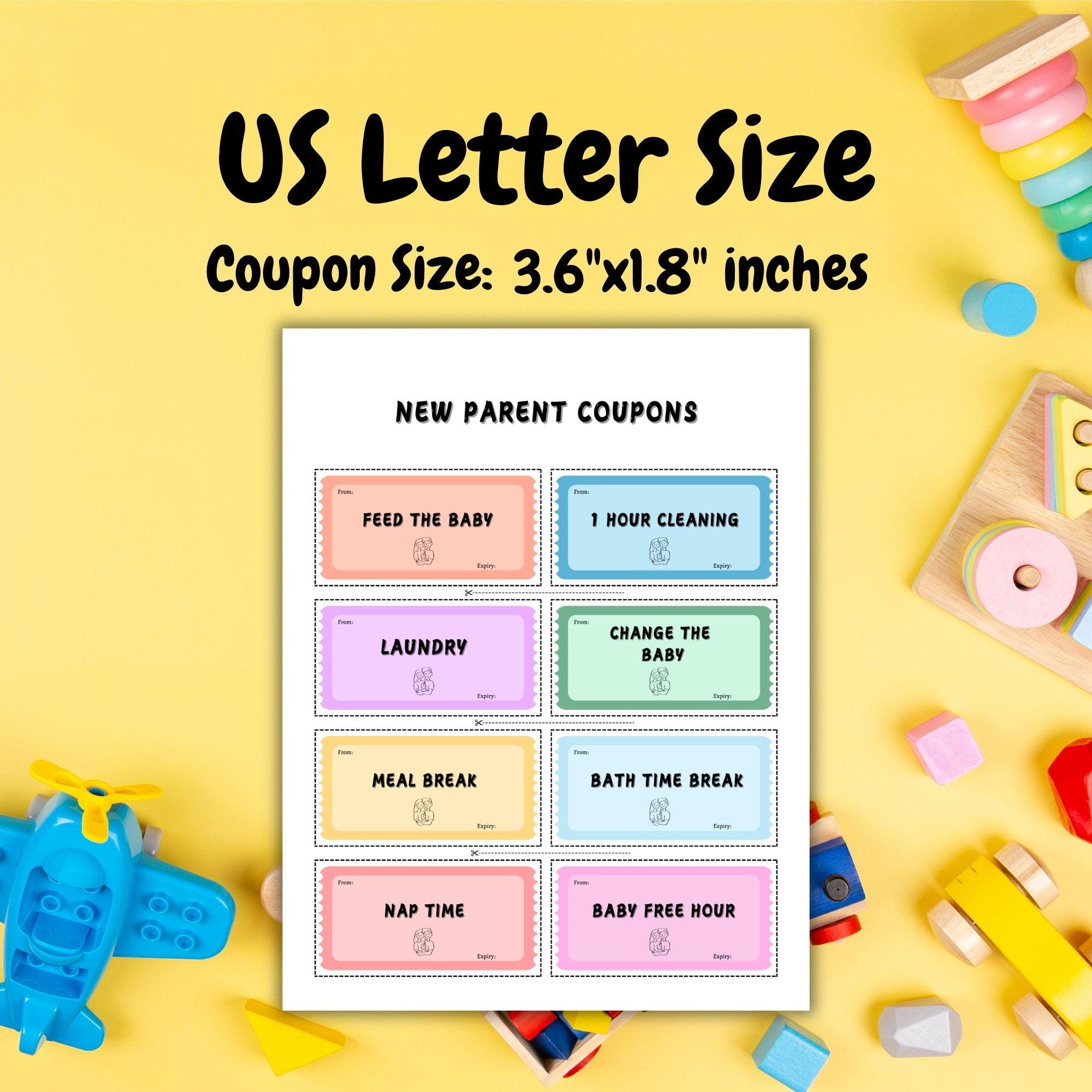 Editable New Parent Coupon Template, New Parent Voucher, Gift Card for ...