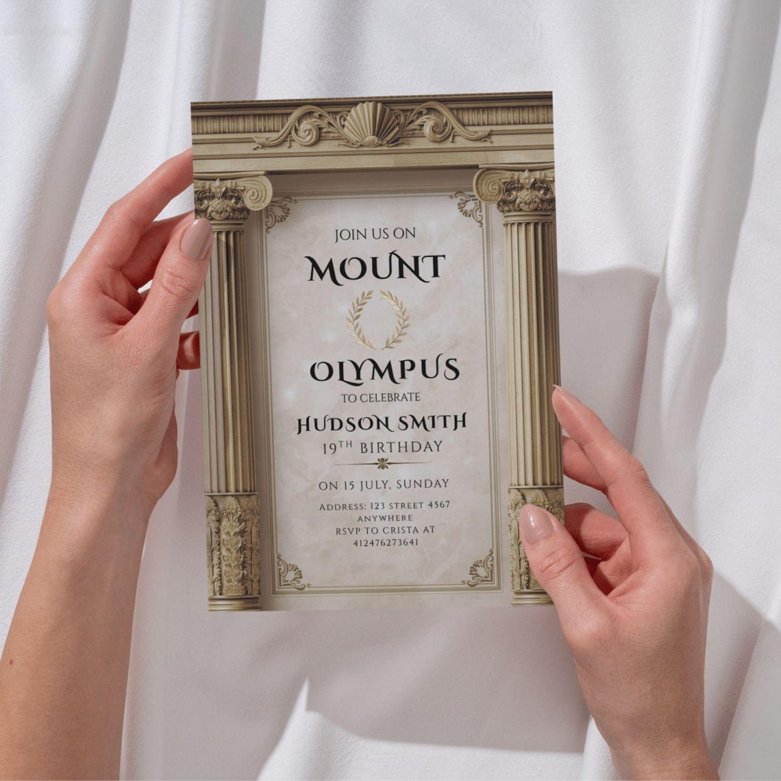 Greek Mythology Birthday Invitation | Ancient Scroll Party Invite ...