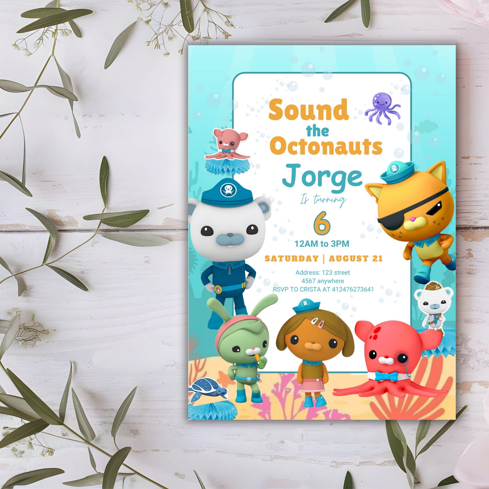 Editable Octonauts Birthday Party Invitation Template, Octonauts ...