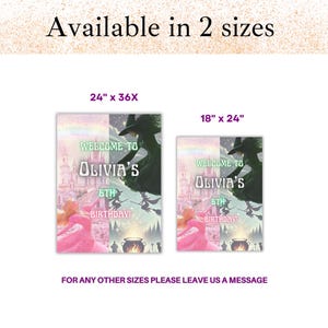 Wicked Theme Birthday Welcome Sign, Green and Pink Wicked Musical ...