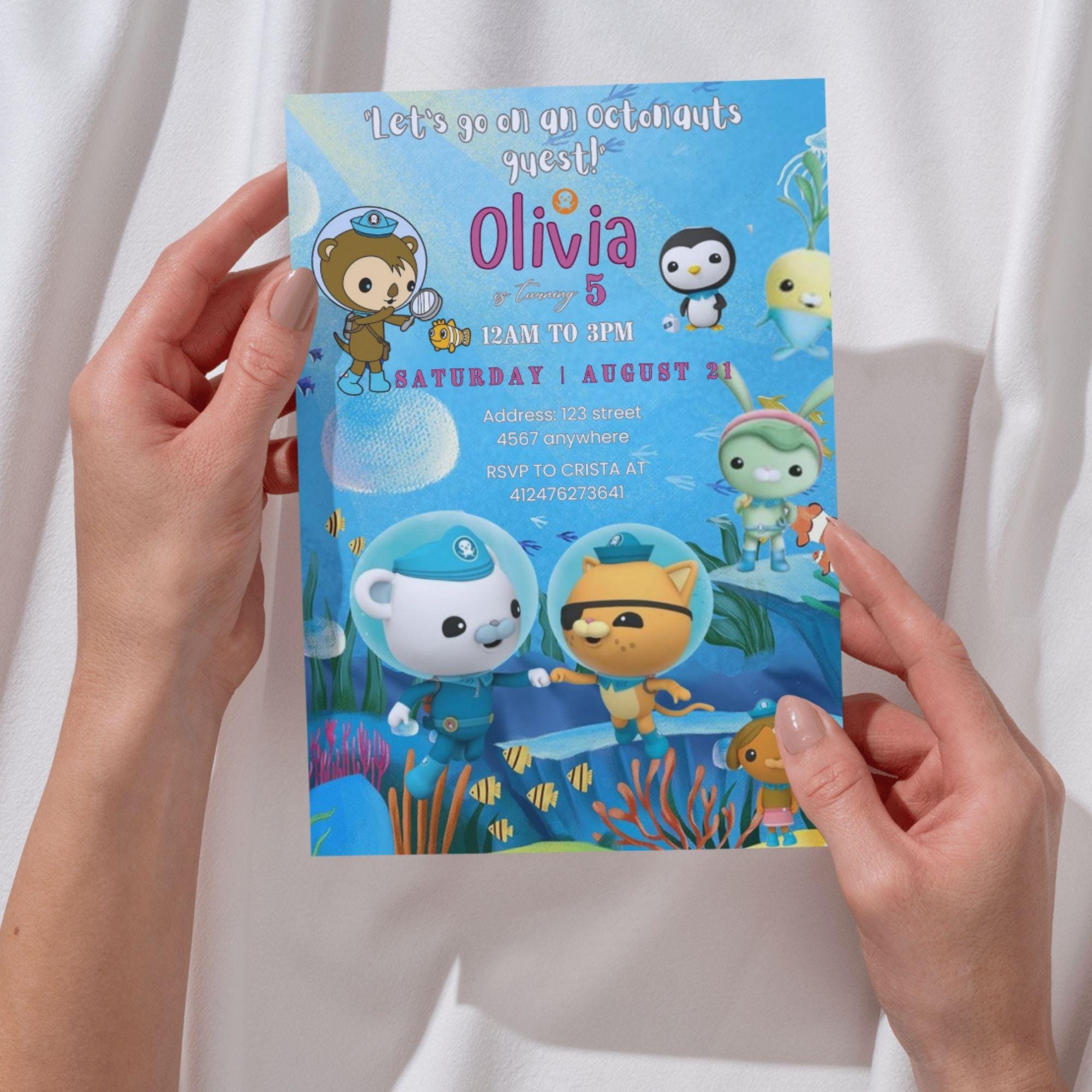 Editable Octonauts Birthday Party Invitation Template, Octonauts ...