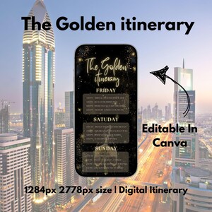 Editable Birthday Weekend Travel Itinerary Template, Digital Trip ...