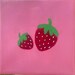 Mini Strawberry Canvas Painting - Etsy