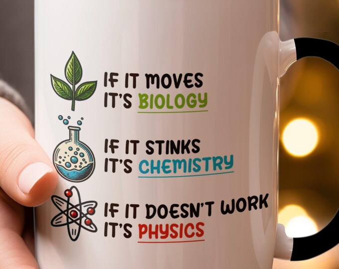 Science Funny Physics Coffee Mug Never Trust an Atom They Make up ...