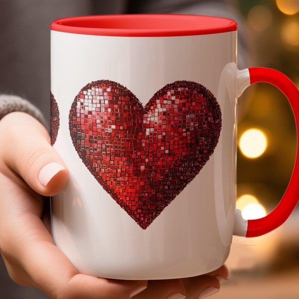 Red Heart Mug - Etsy