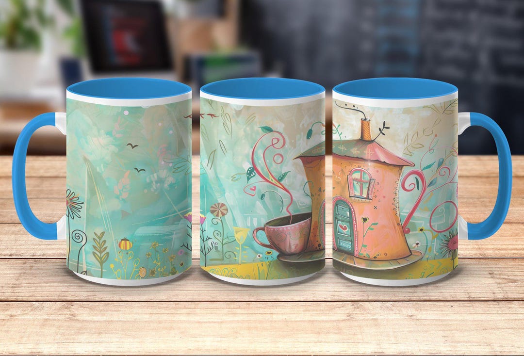 Whimsical House Mug Enchanting Design Fairytale Cottage Cup Unique ...